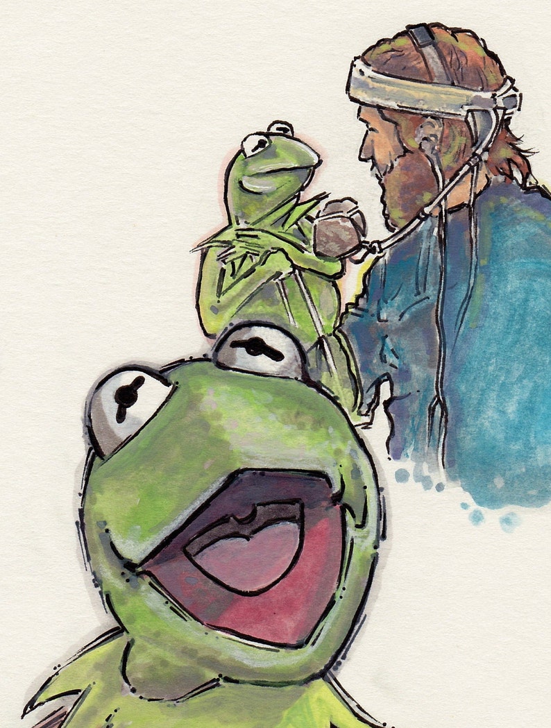 Kermit Portrait / Fine Art Quality Print multiple Sizes / - Etsy