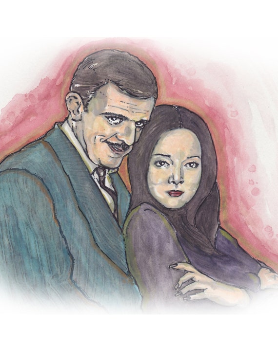 ADDAMS FAMILY ARTWORK 8 Inch by 10 Inch Wall Print Comic Con - Etsy