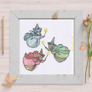 Three Good Fairies Fine Art Quality Print (multiple Sizes) / Sleeping ...