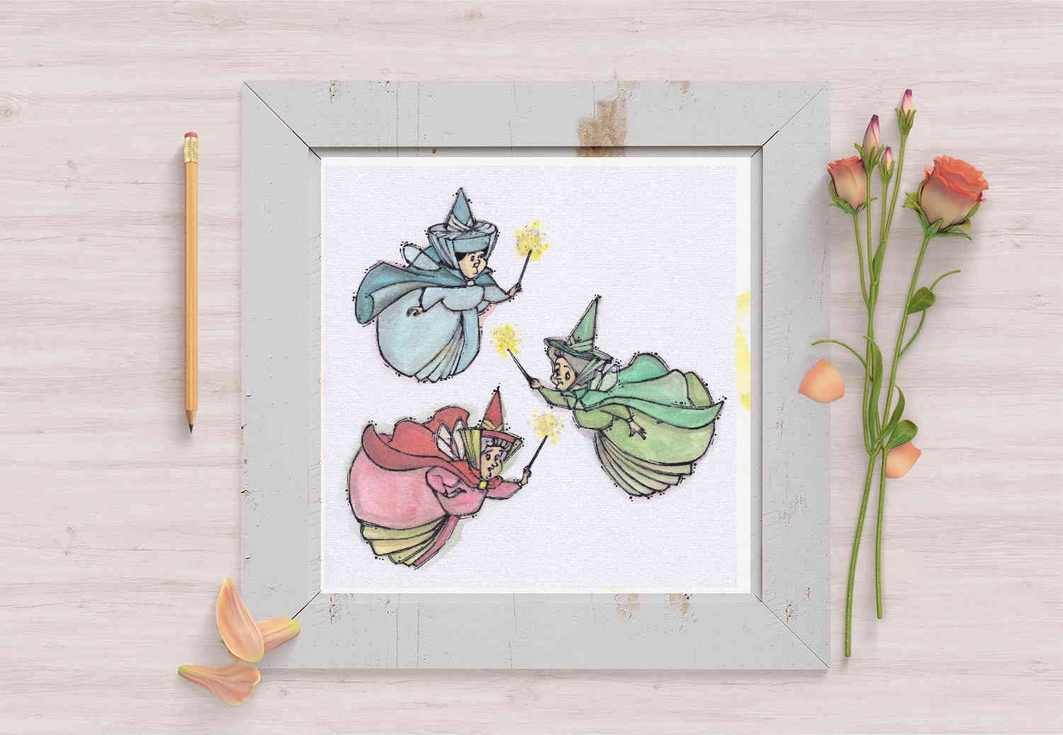 Three Good Fairies Fine Art Quality Print (multiple Sizes) / Sleeping ...