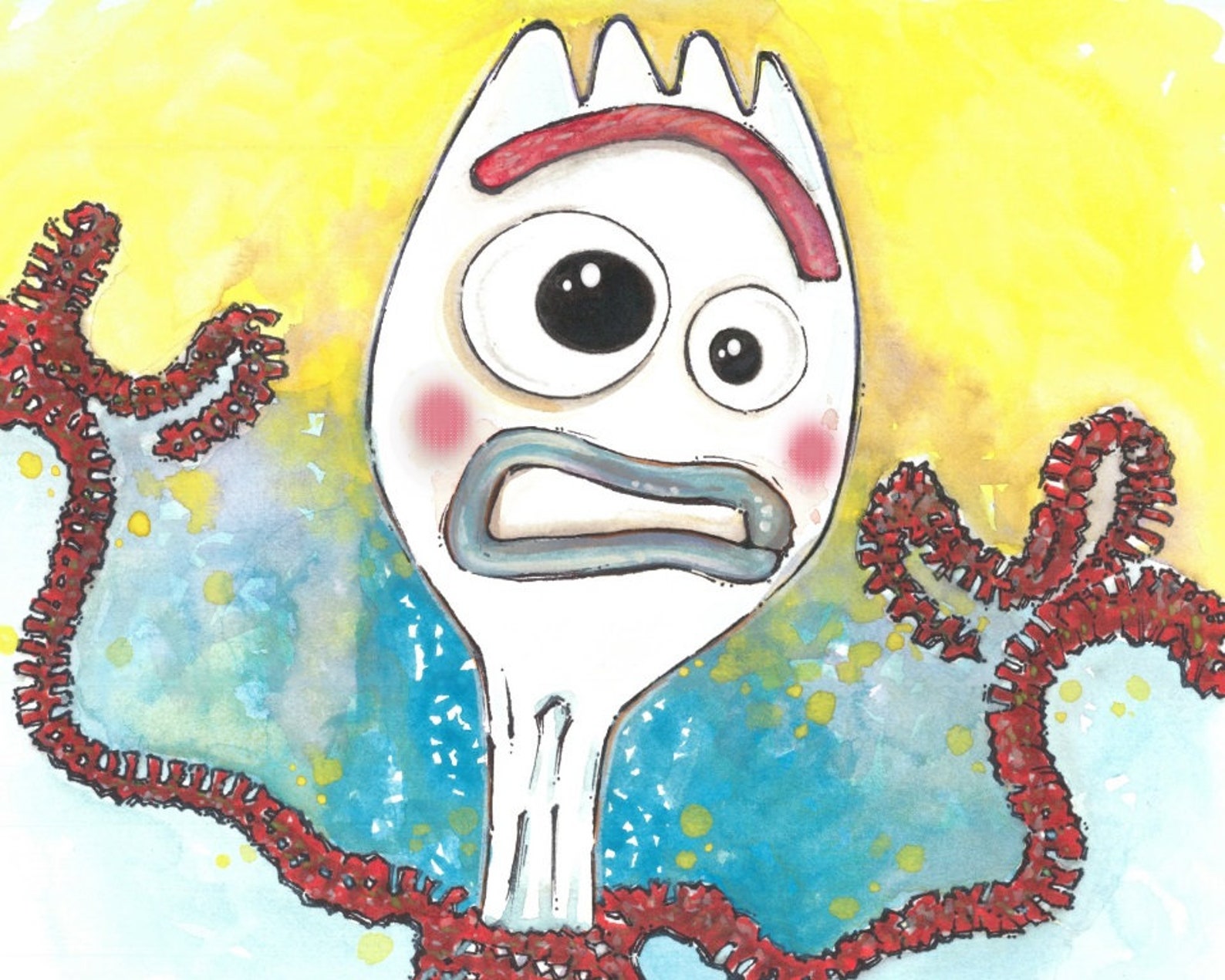 FORKY Fine Art Quality Print multiple Sizes / Print From My - Etsy