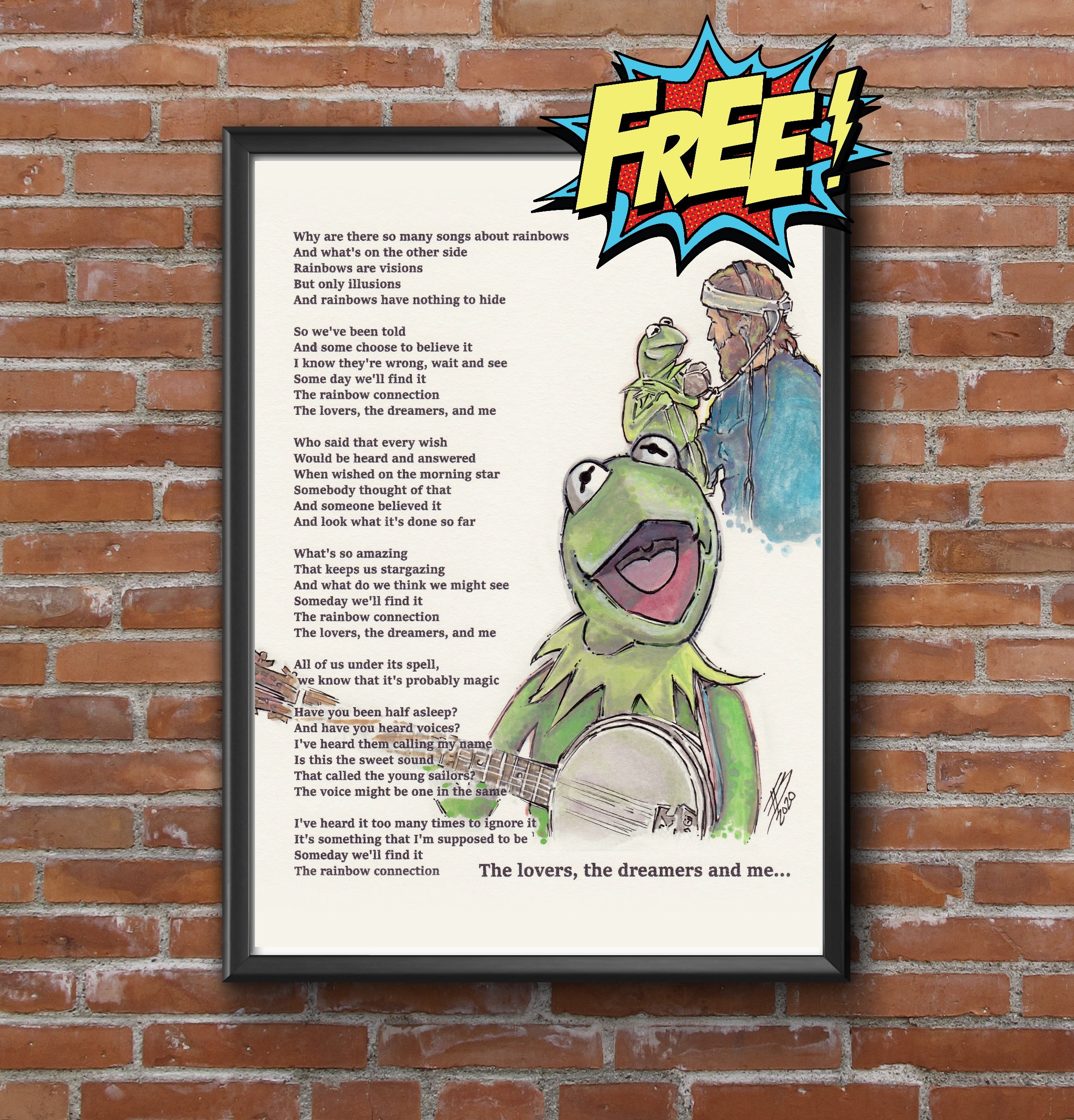 Kermit Portrait / Fine Art Quality Print (multiple Sizes) / Muppets ...