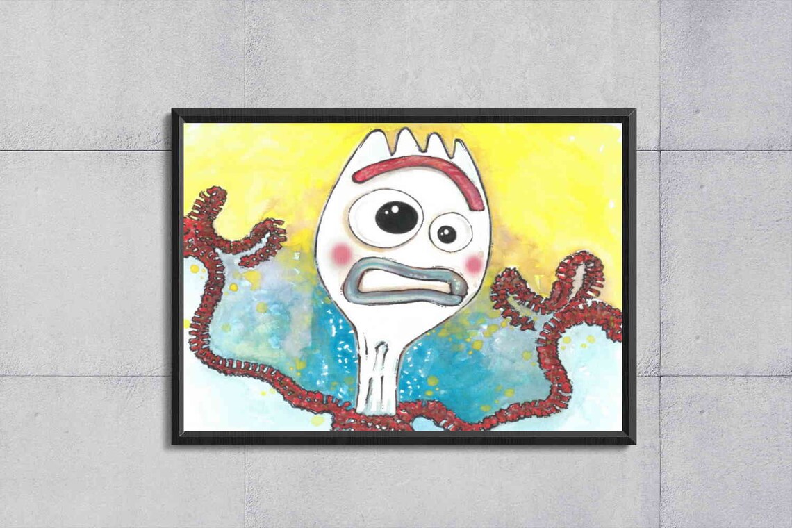 FORKY Fine Art Quality Print multiple Sizes / Print From My - Etsy