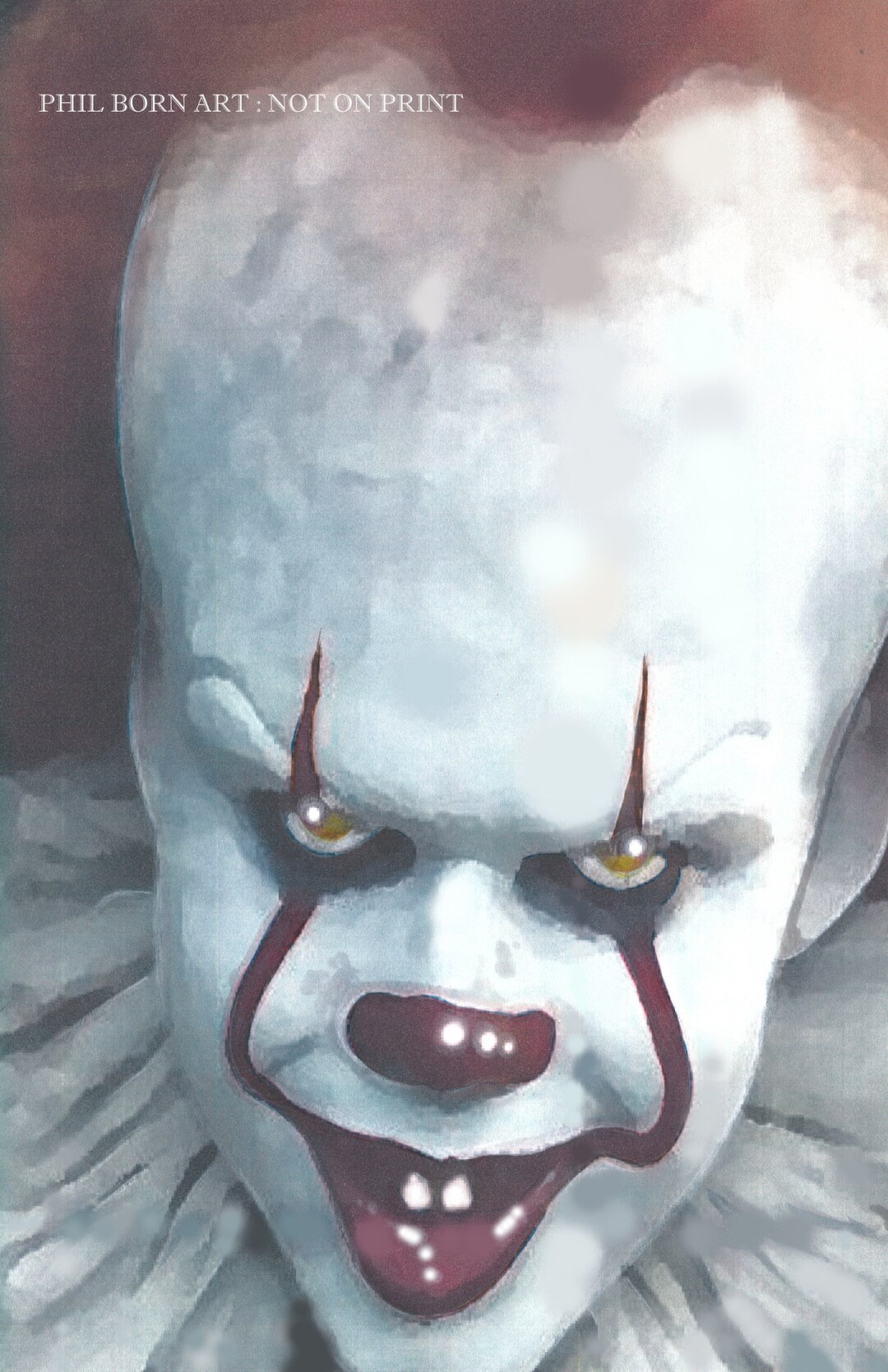 PENNYWISE ART PRINT 8" X 10" Classic Horror Clown Icon It Movie Stephen ...