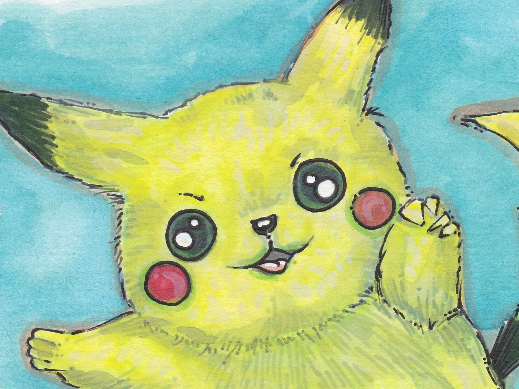POKEMON PIKACHU Fine Art Quality Print multiple Sizes / | Etsy