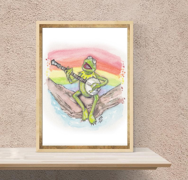 Rainbow Connection Fine Art Quality Print / Kermit / Muppet Legend Jim ...