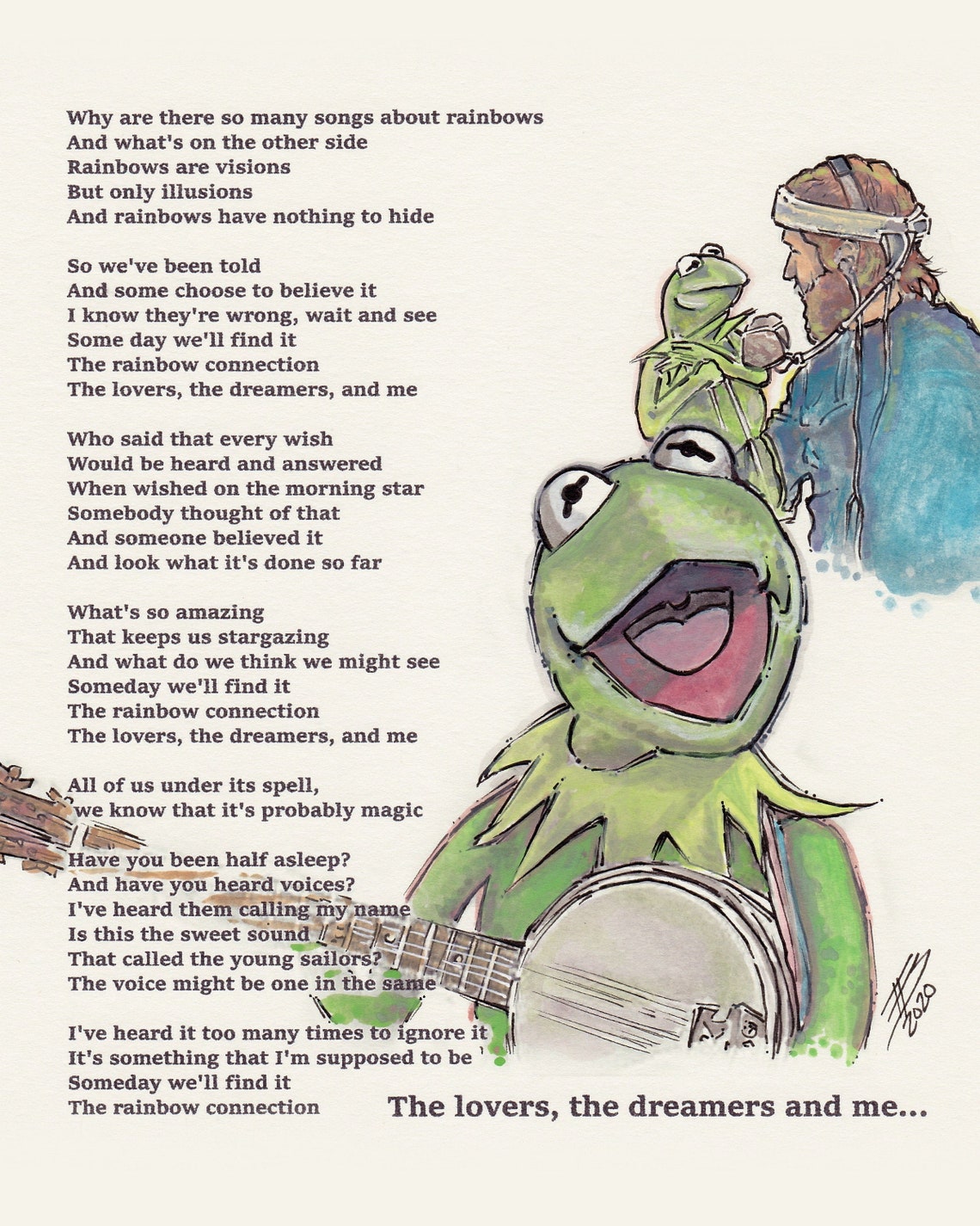 RAINBOW CONNECTION From the Muppet Movie / Fine Art Quality Print - Etsy