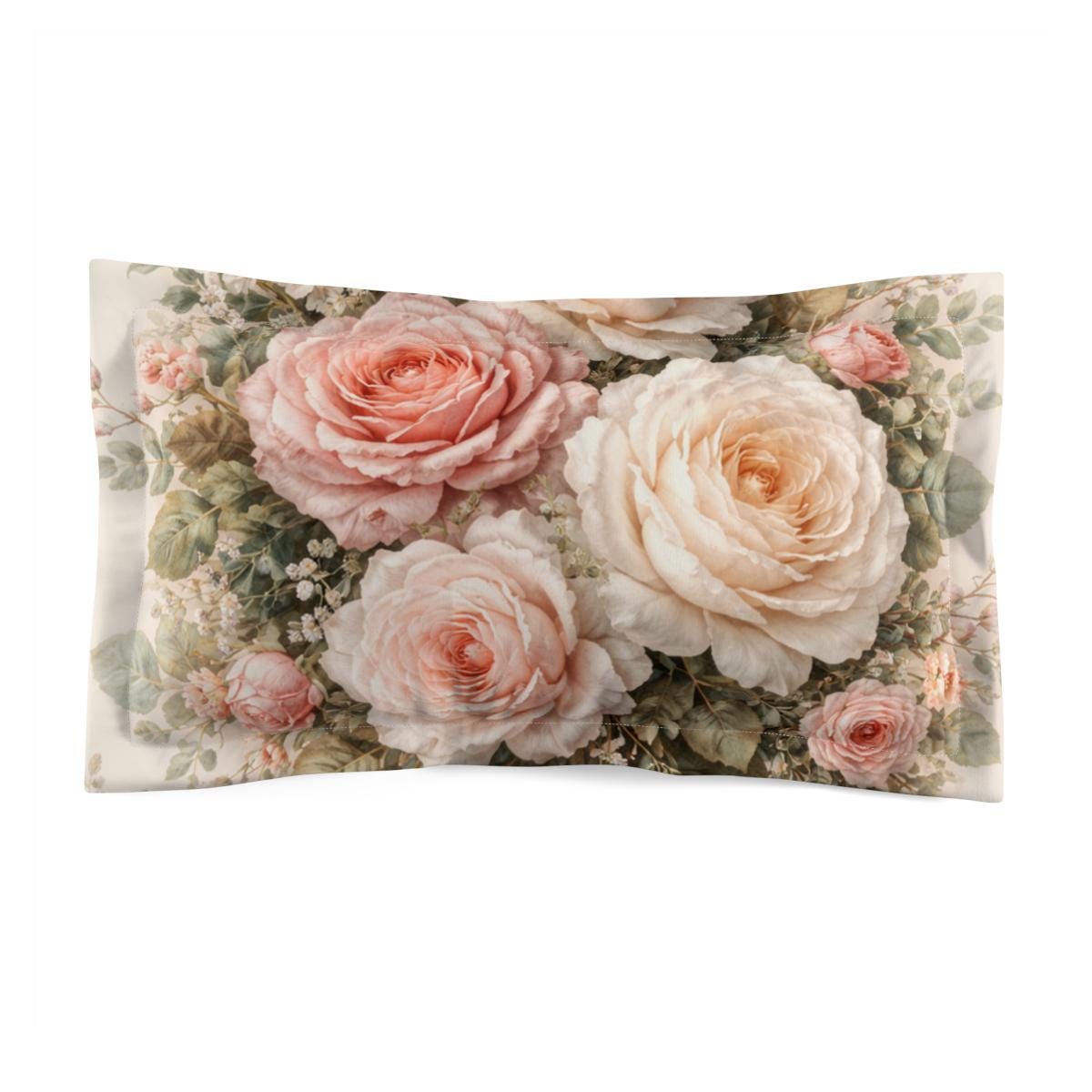 Elegant Soft Pink Rose Comforter Set Floral Vintage Style Bedding ...