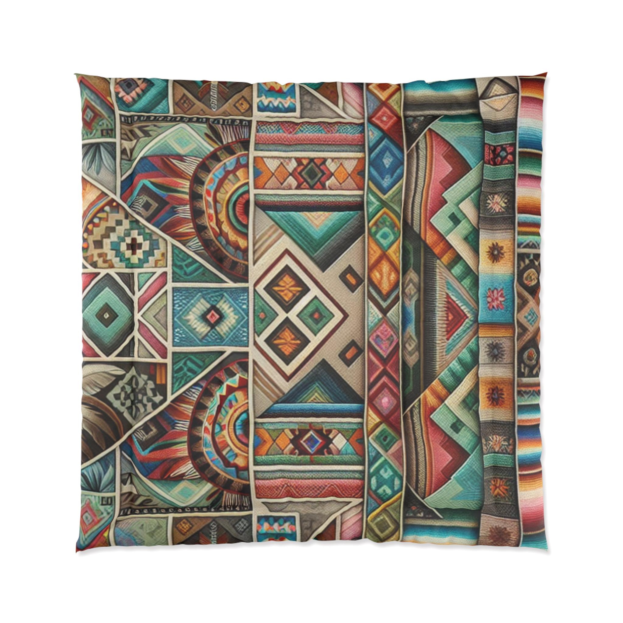 Southwestern Mexican Desert Aztec Comforter Set Separates Bedspread ...