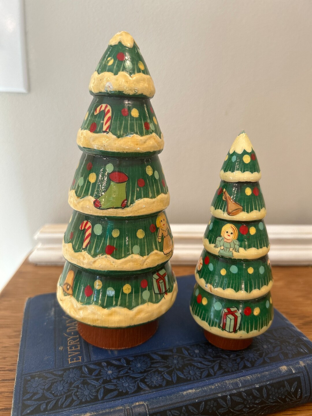 Vintage Nested Dolls, Christmas Trees, Vintage Christmas Decor - Etsy