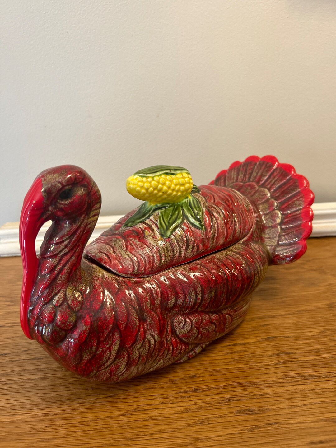 Vintage Ceramic Turkey Tureen, Turkey Serving Dish, Thanksgiving Decor ...