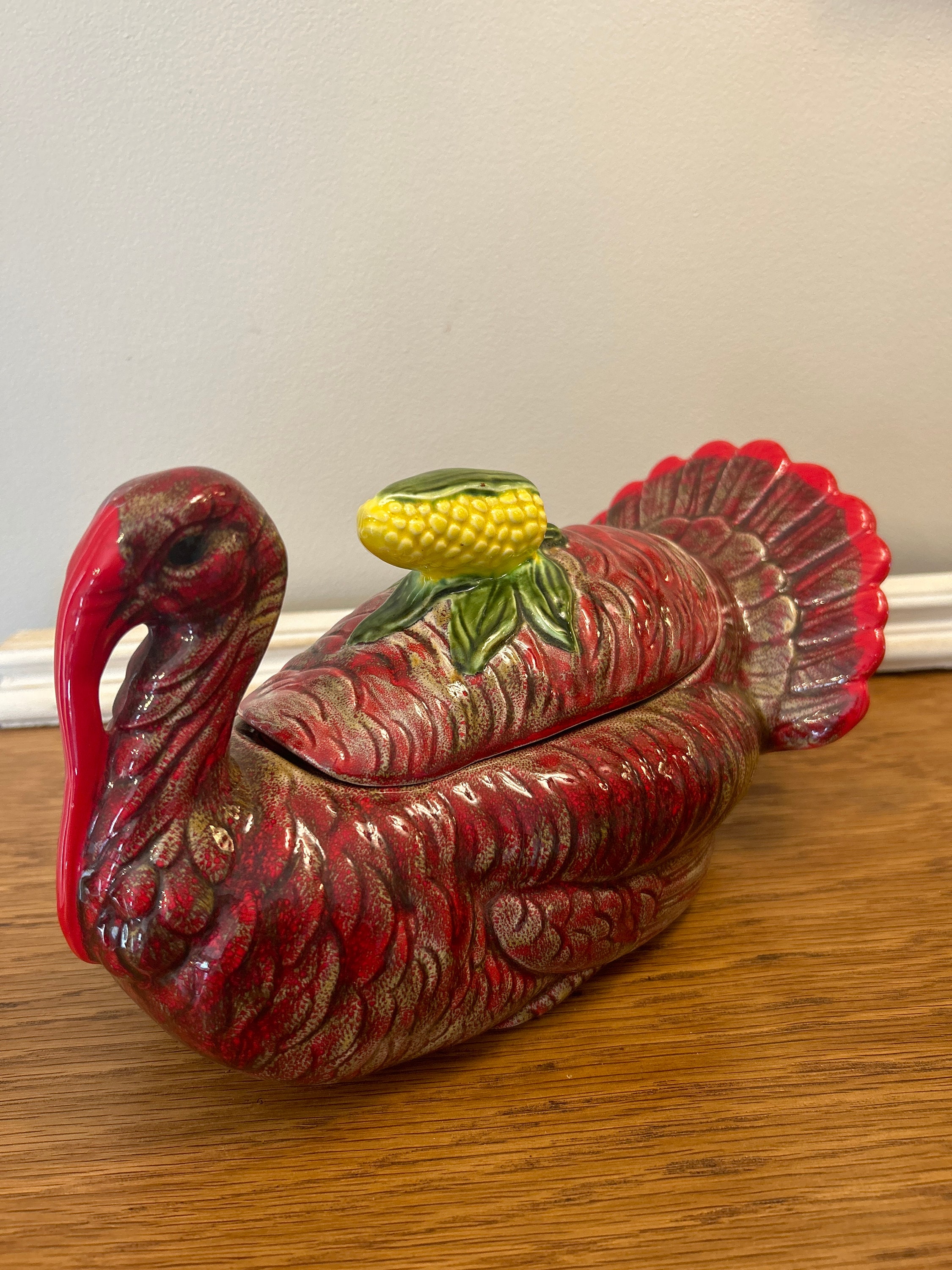 Vintage Ceramic Turkey Tureen, Turkey Serving Dish, Thanksgiving Decor ...