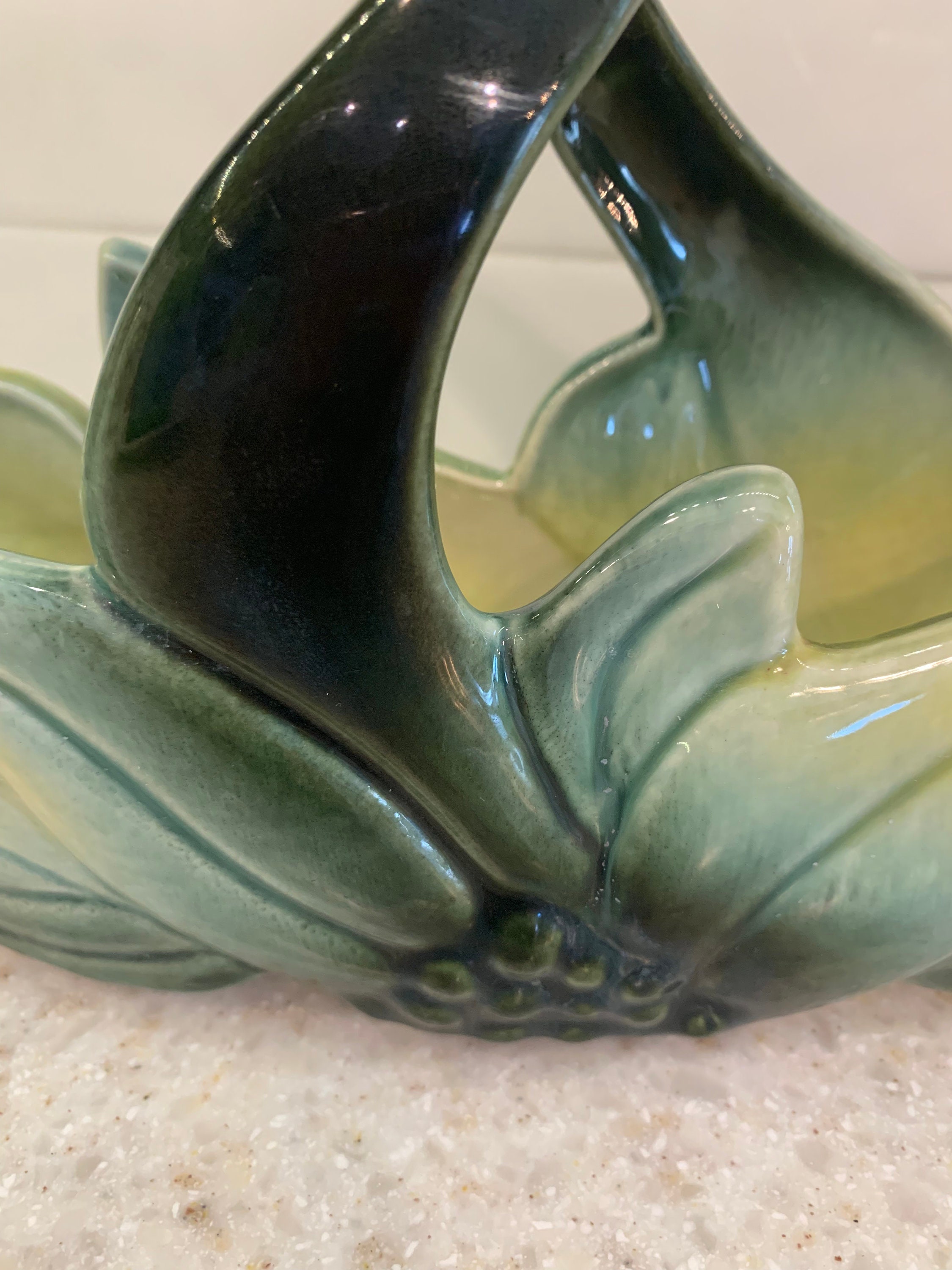 Vintage Hull Flower Shape Planter With Handle - Etsy