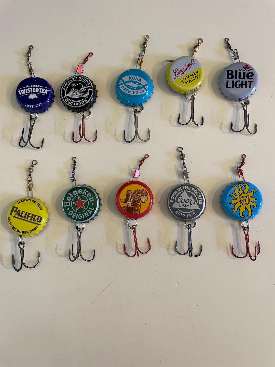 Bottle Cap Fishing Lures Choice of 2 With Hook Cover - Etsy