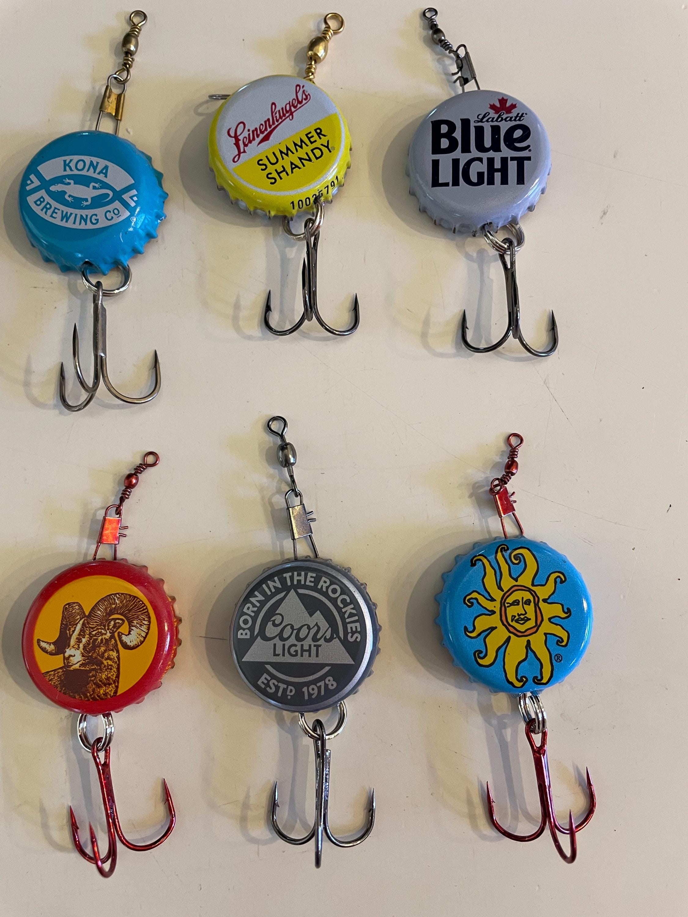 Bottle Cap Fishing Lures Choice of 2 With Hook Cover - Etsy