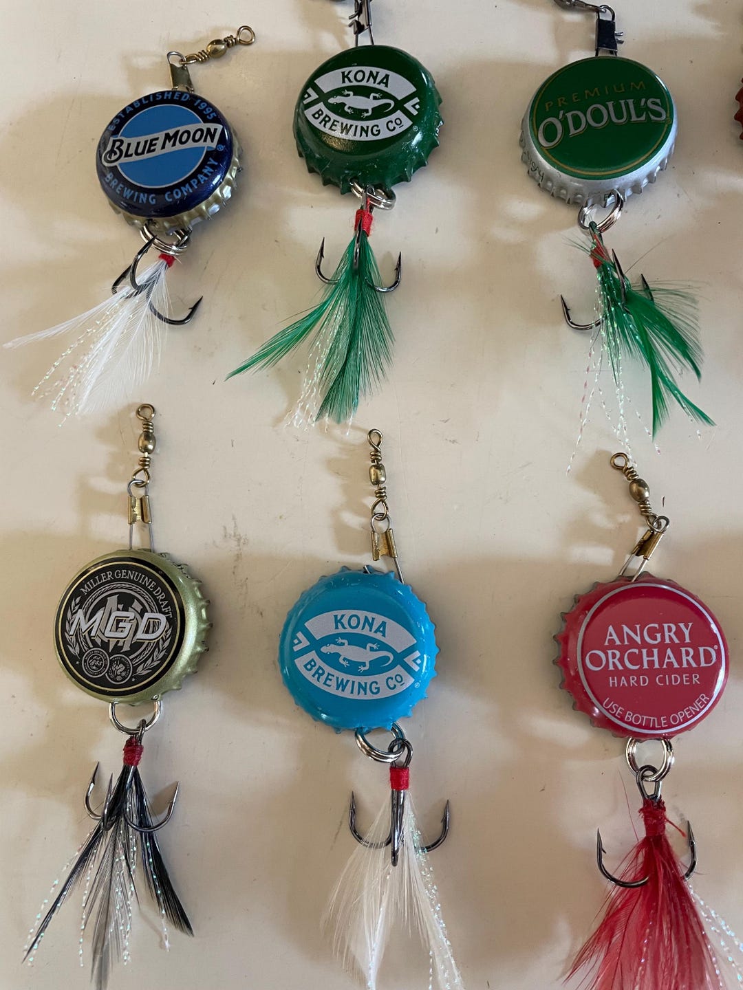 Bottle Cap Fishing Lures Choice of 2 With Hook Cover - Etsy
