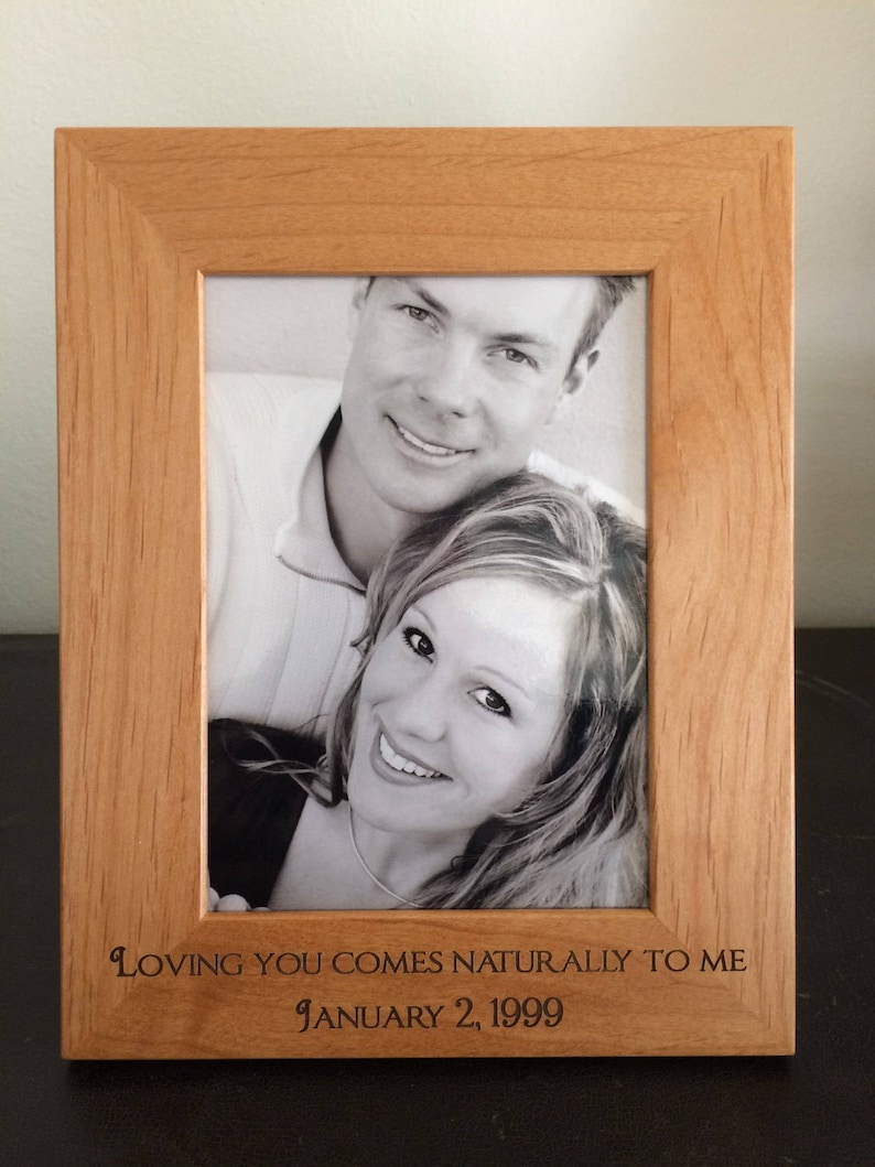 Personalized Solid Wood Frame, Engraved Frame, Custom Frame, Photo ...