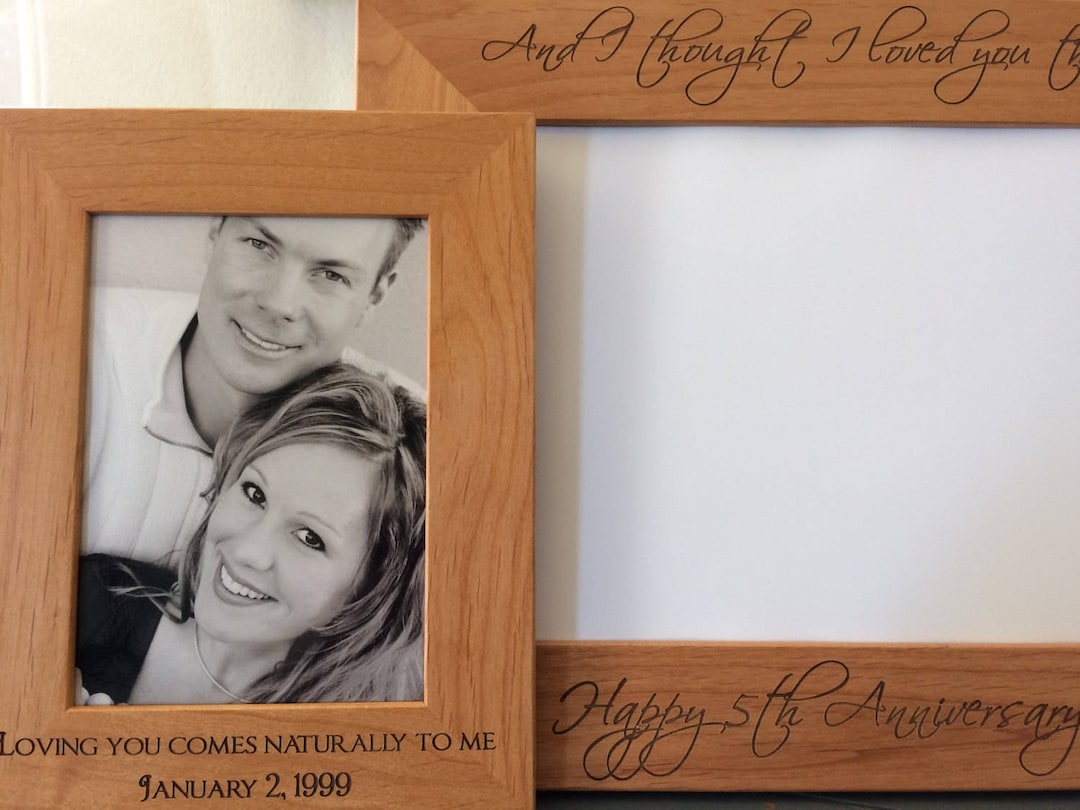 Personalized Solid Wood Frame, Engraved Frame, Custom Frame, Photo ...