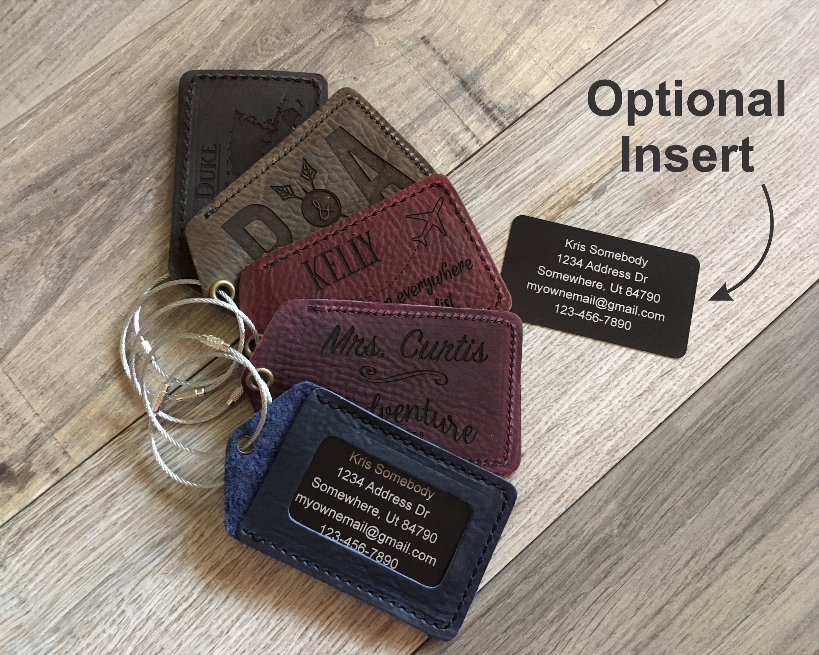 Personalized Leather Luggage Tag Monogram Luggage Tag Mr and Mrs ...