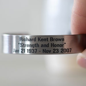 Custom Memorial Bracelet Memorial Gift Jewerly Rememberance Gift ...