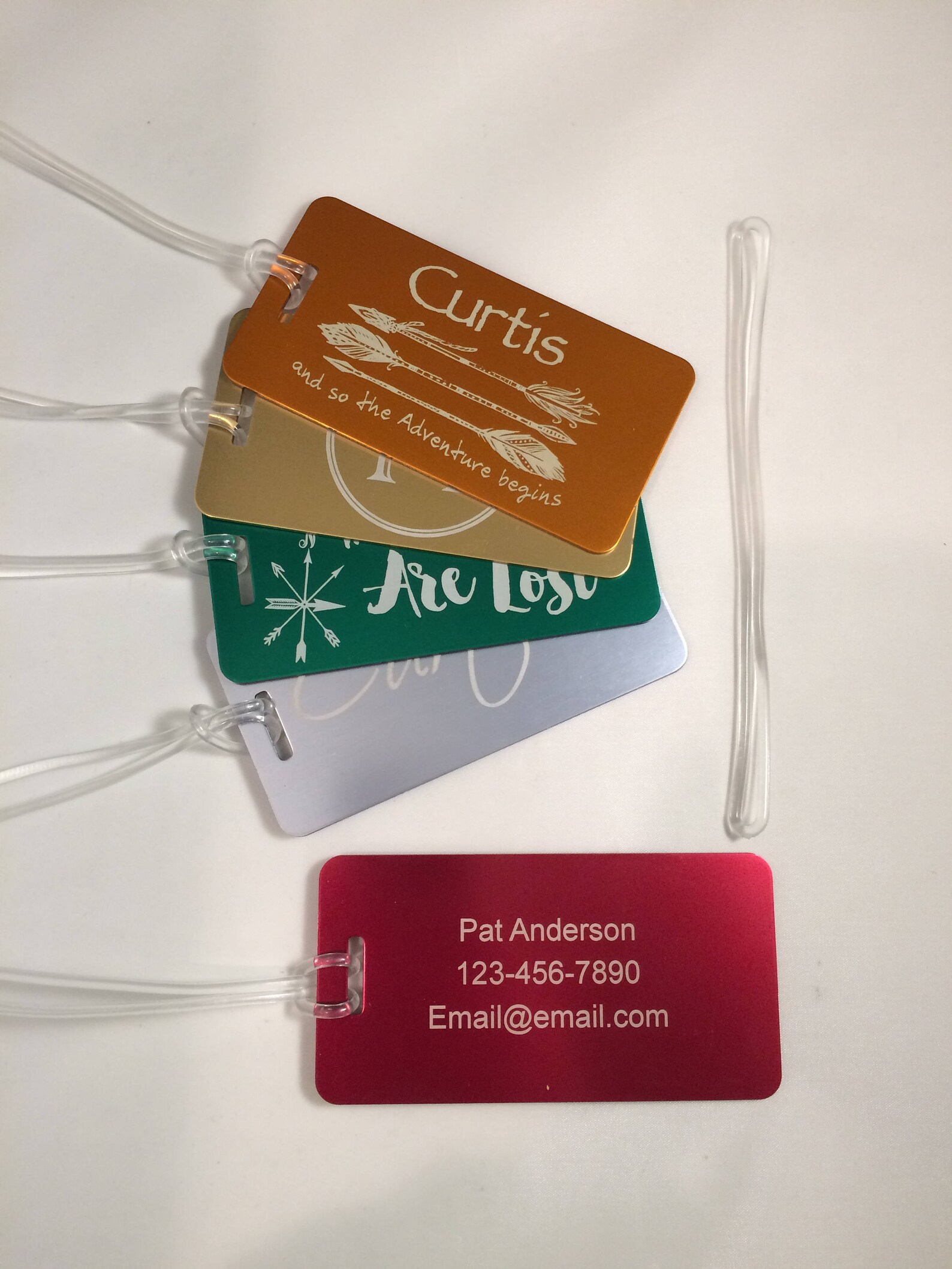 Personalized Metal Luggage Tag Monogram Luggage Tag Luggage | Etsy