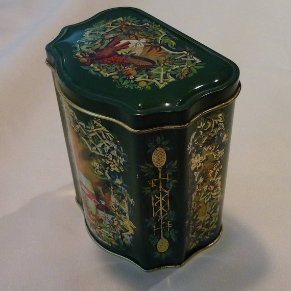 Vintage Tin Box Exclusively Made for Avon Green and Gold - Etsy