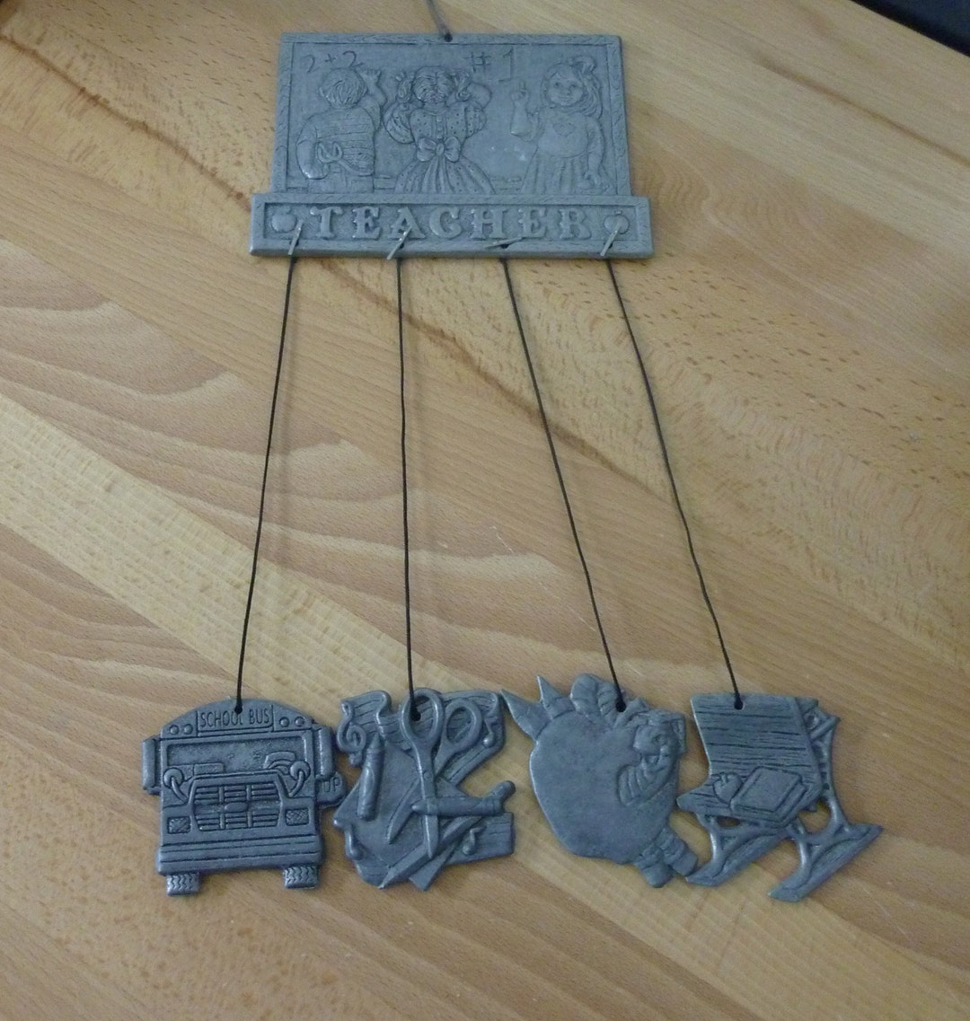 Vintage Pewter Wind Chimes 12" ~ #1 Teacher Gift ~ Carson Pewter ~ 1993 ...
