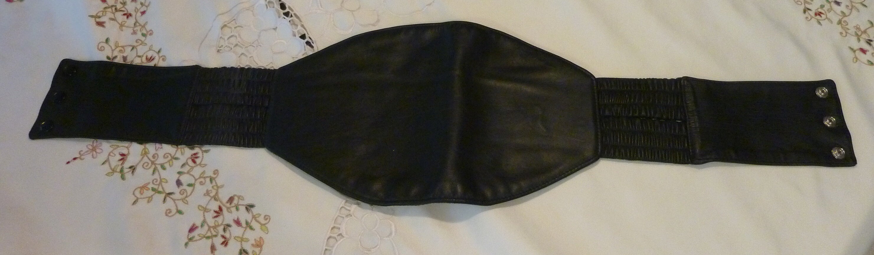 Vintage Leather Belt Cumber Bun Style Black Leather The | Etsy