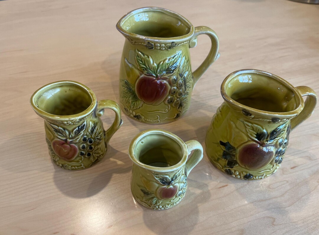 Vintage Measuring Cups ~ Ceramic Measuring Cups Set of 4 ~ Made in ...