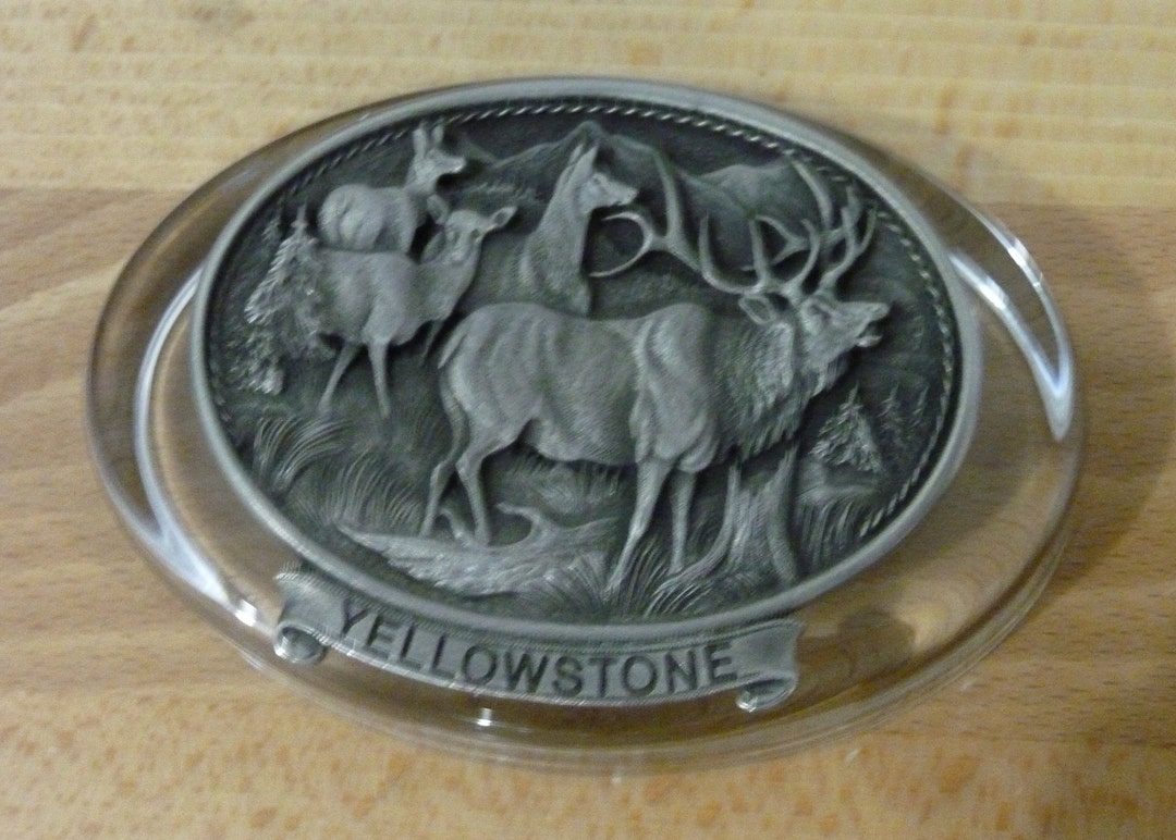 Vintage Pewter Yellowstone Paper Weight - Wildlife Themed -table Accent ...
