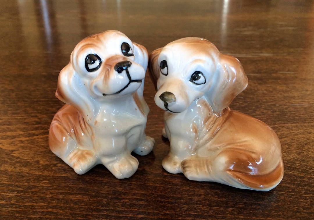 Vintage Porcelain Dogs Small Porcelain Figure Couple Dogs Porcelain ...