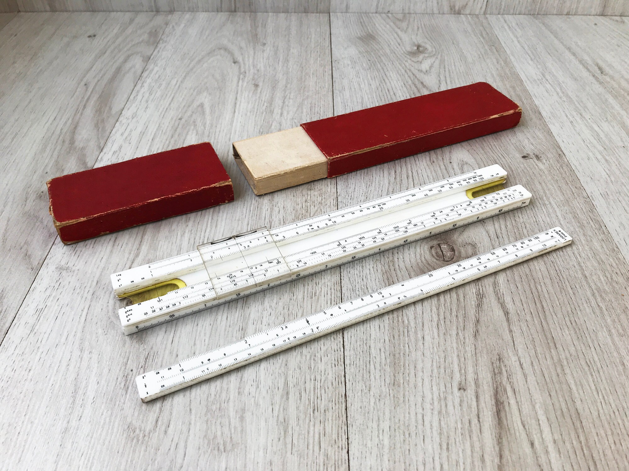Vintage Ruler Logarithmic Ruler Slide Ruler 1970s LOGAREX Retro Ruler ...