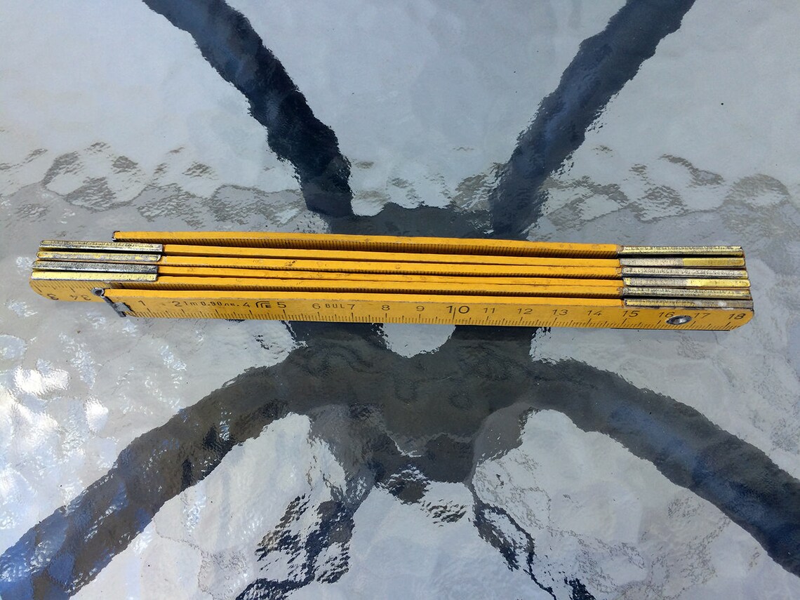 Vintage Meter Folding Meter Wooden Tool Distressed Meter - Etsy