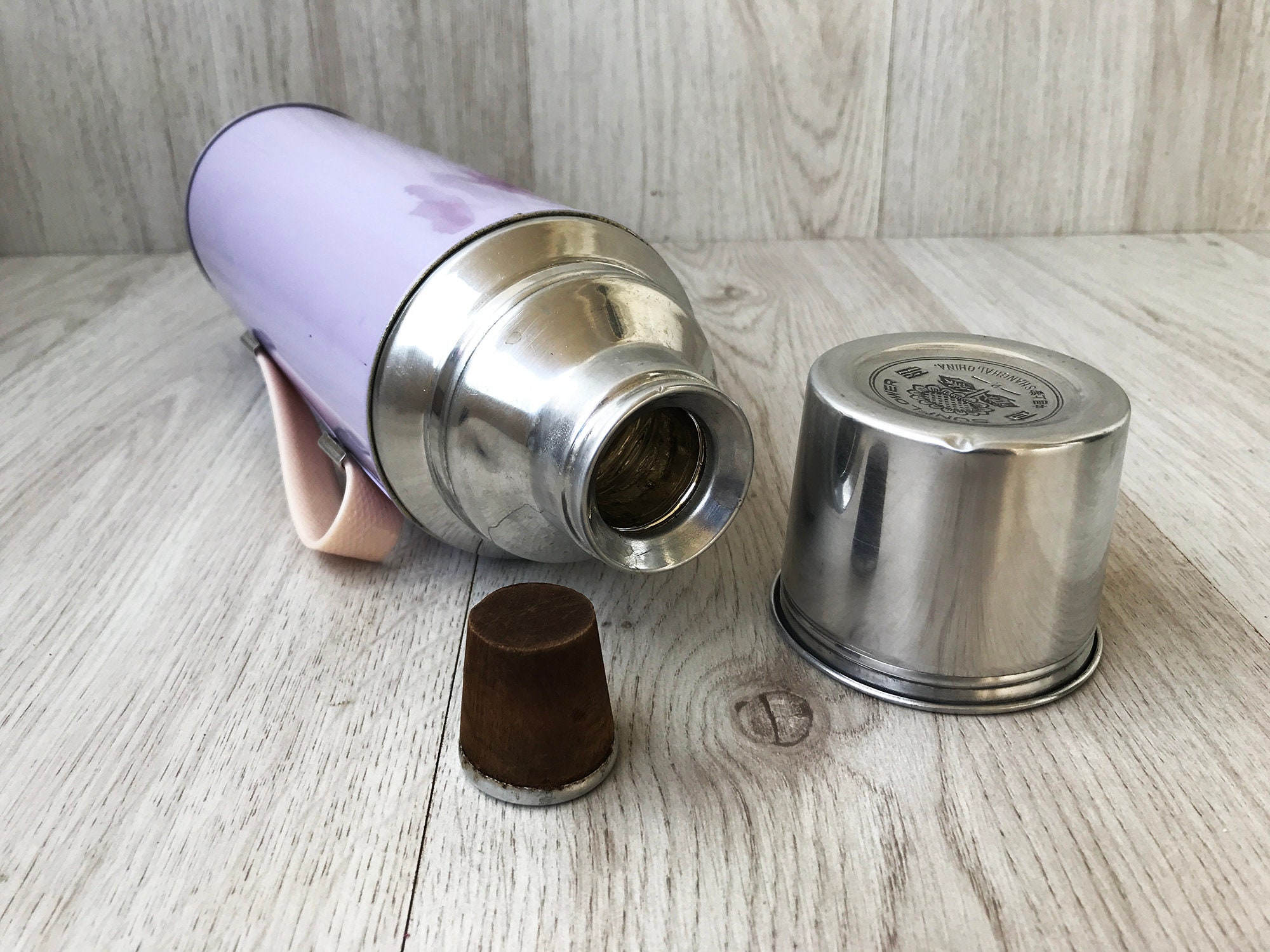 Vintage Vacuum Flask Retro Thermos Metal Flask Glass Bottle | Etsy