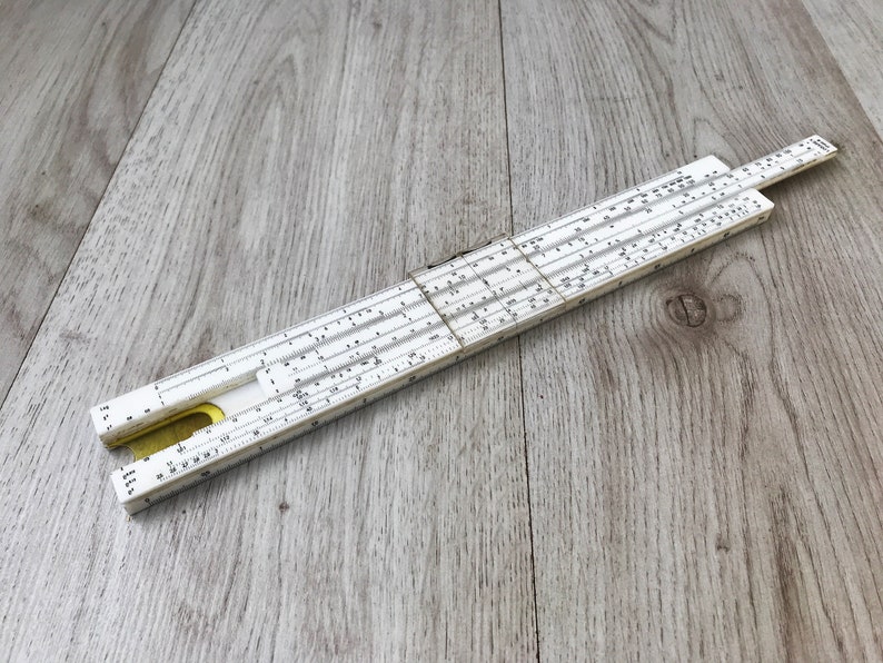 Vintage Ruler Logarithmic Ruler Slide Ruler 1970s LOGAREX Retro Ruler ...