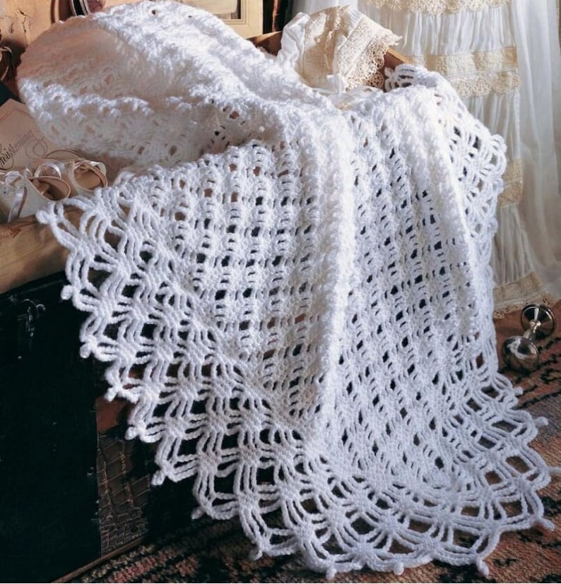 Extra Wide Border Afghan Crochet Pattern Lace Wide Edge Afghan Crochet ...