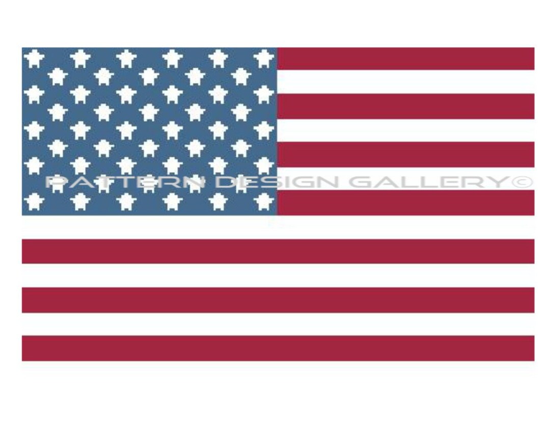 American Flag Graph Crochet Pattern Graph and Written Afghan Crochet ...