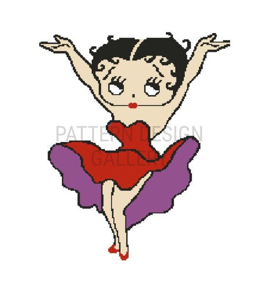 Betty Boop Graph Crochet Pattern Graph and Written Afghan Crochet ...