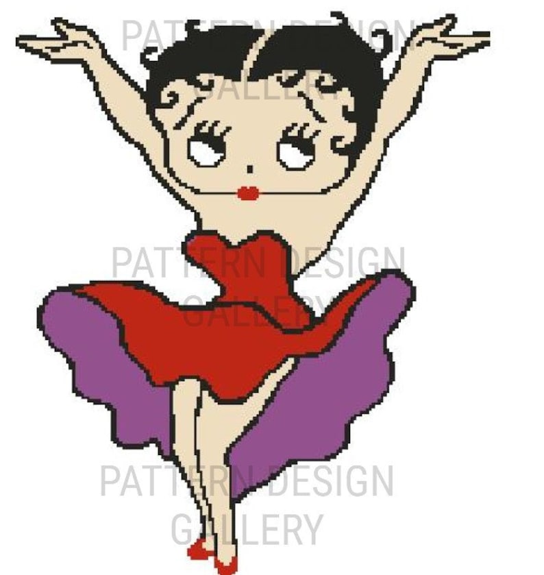 Betty Boop Graph Crochet Pattern Graph and Written Afghan - Etsy