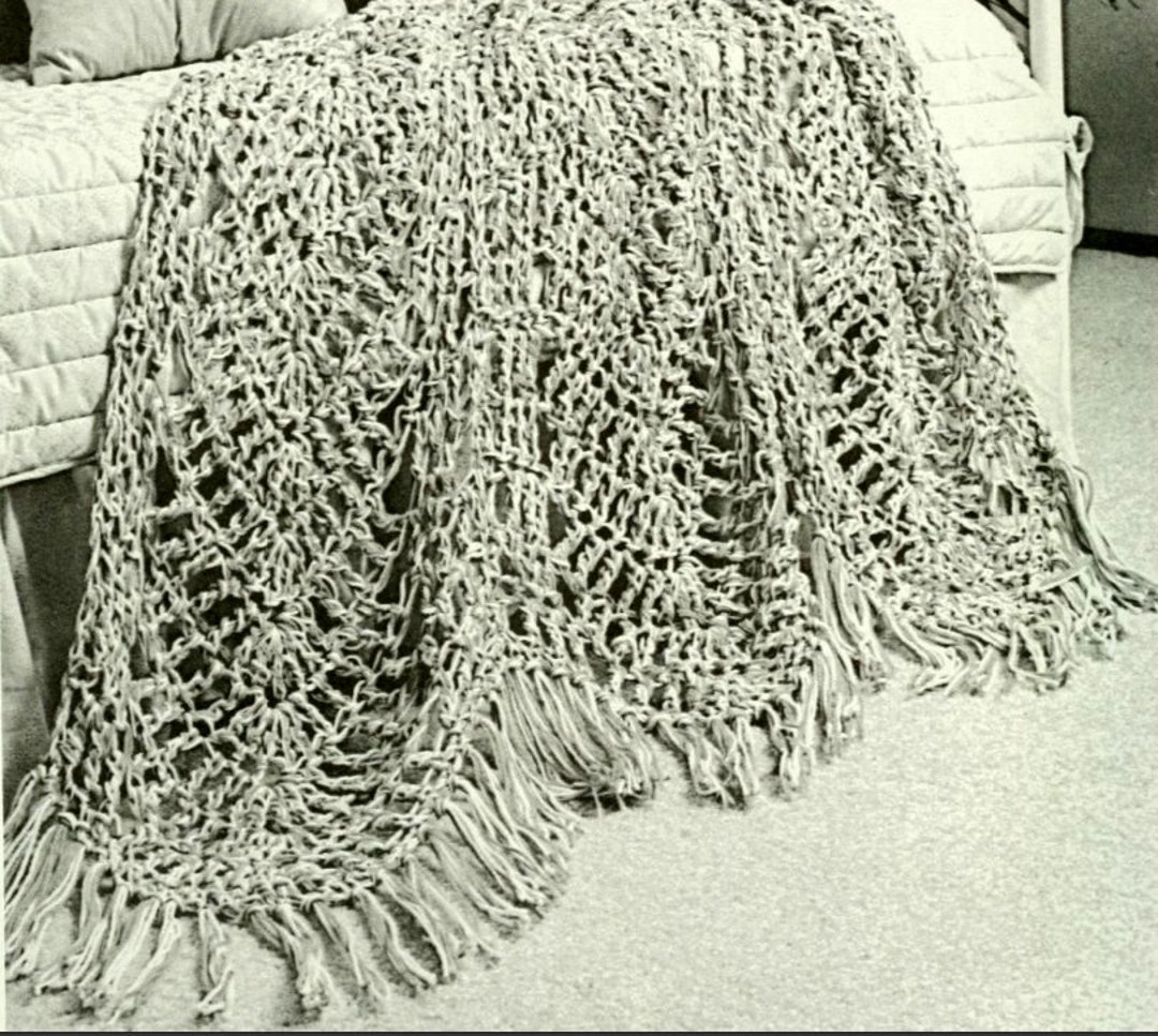 Super Quick Lace Ripple Afghan Crochet Pattern Lacy Afghan Crochet ...