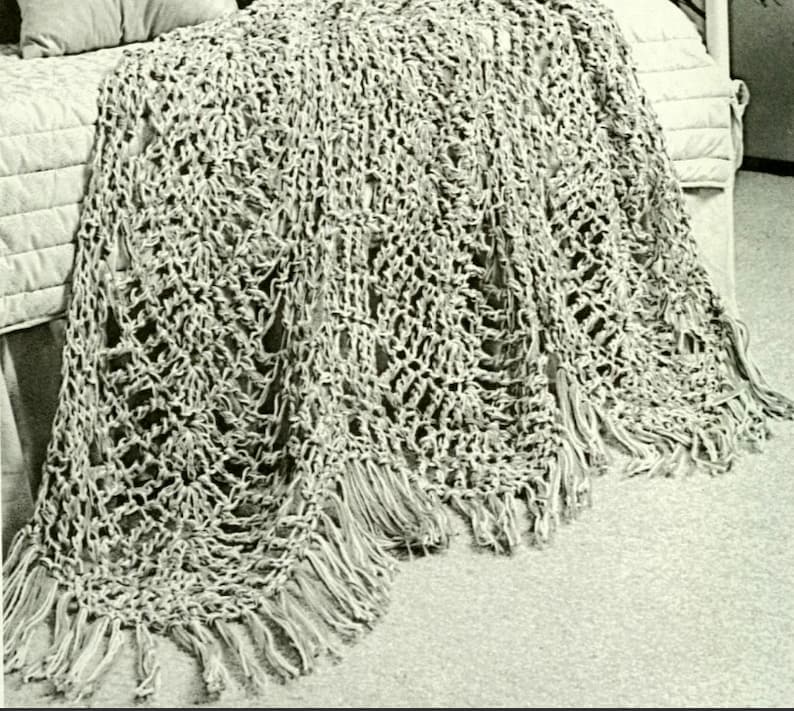 Super Quick Lace Ripple Afghan Crochet Pattern Lacy Afghan Crochet ...