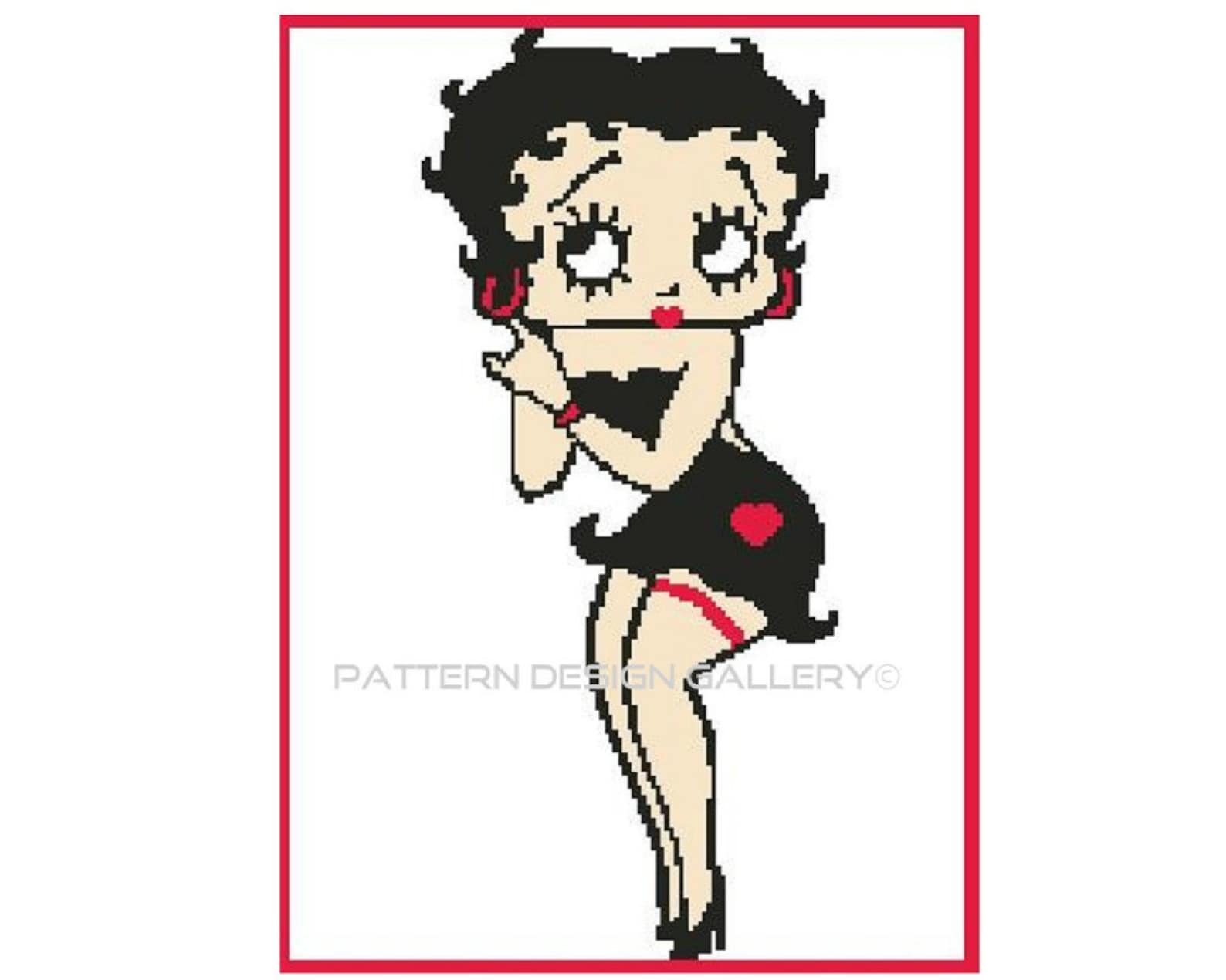 Betty Boop Graph Crochet Pattern Graph and Written Afghan Crochet ...