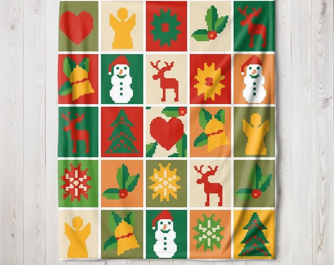 Crochet Christmas Blanket - Crochet Blanket - Crochet Christmas ...