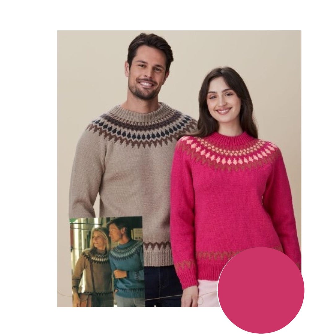 Icelandic Fair Isle Pullover Sweater Knitting Pattern Nordic Sweater ...