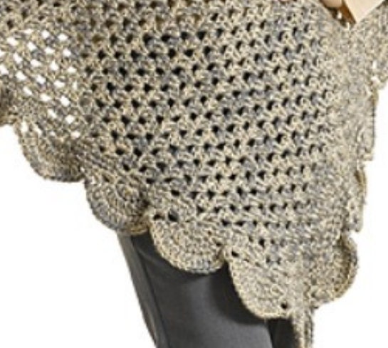 Fan Scallop Poncho Crochet Pattern Lace Scallop Poncho Crochet Pattern ...