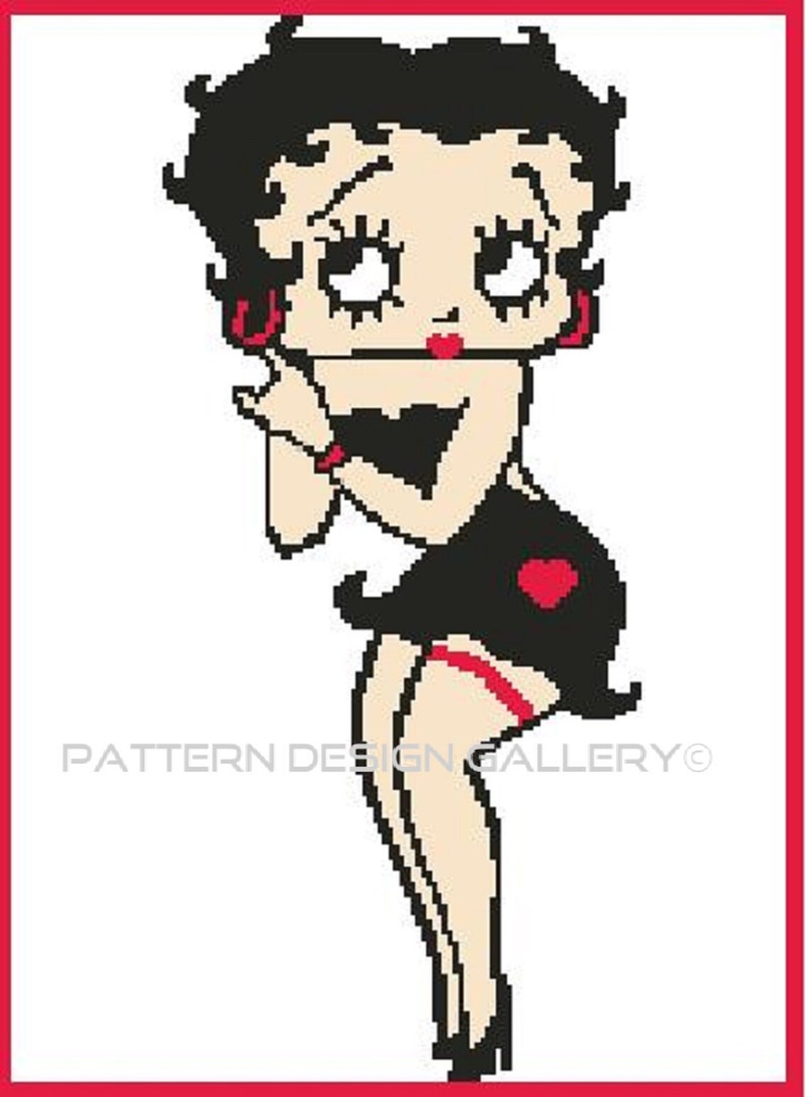 Betty Boop Graph Crochet Pattern Graph and Written Afghan Crochet ...
