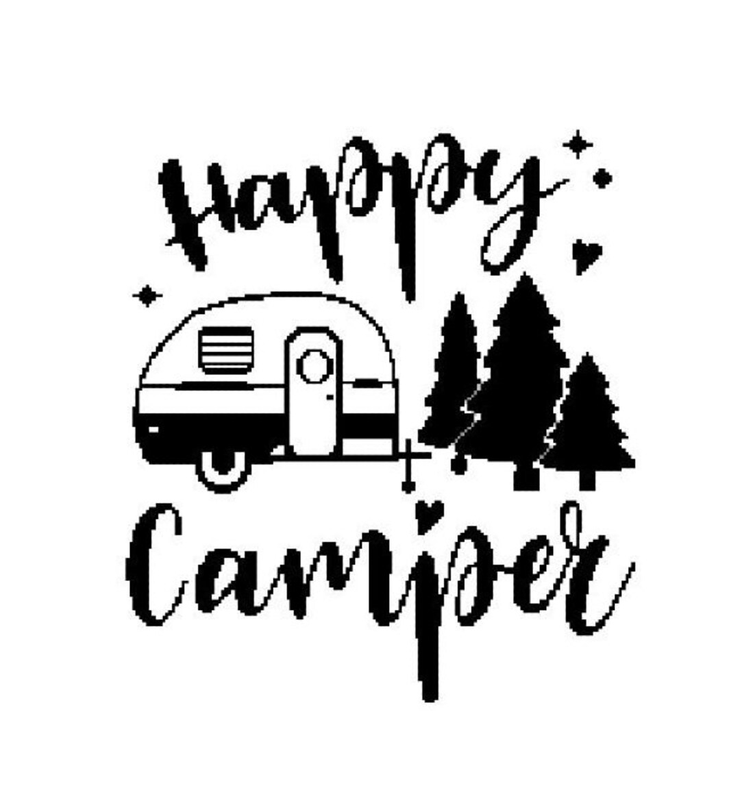 Happy Camper Graphgan Pattern Camping Graph Afghan Crochet Pattern PDF ...