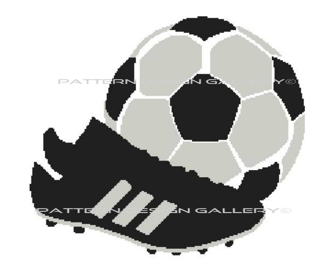 Soccer Graph Crochet Pattern Soccer Ball and Cleats Graphgan Afghan ...