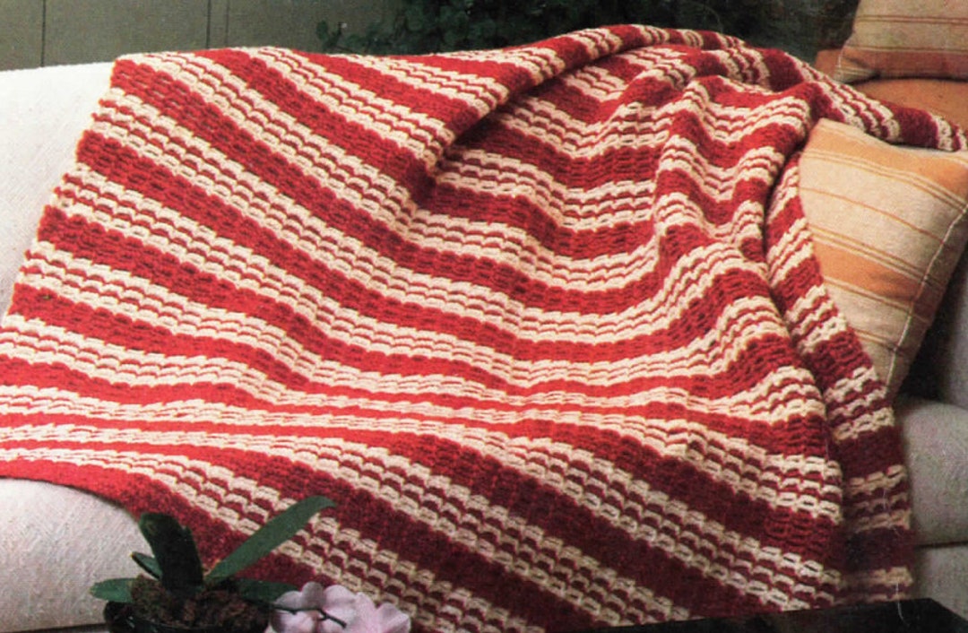 Ripple Wavy Afghan Crochet Pattern Vintage Wave Ripple Afghan Crochet ...