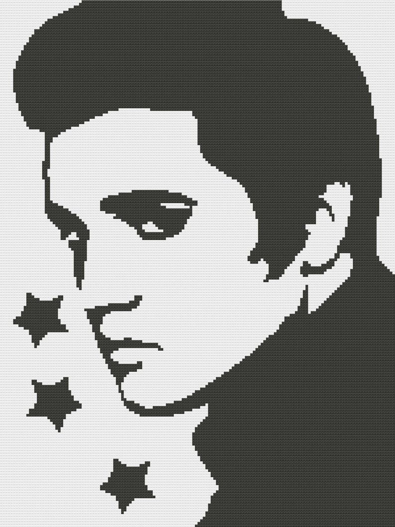 Elvis Presley Graph Afghan Crochet Pattern Elvis Blanket Graphgan, Row ...